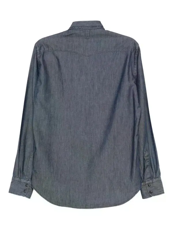 Canali Long-sleeved Denim Shirt