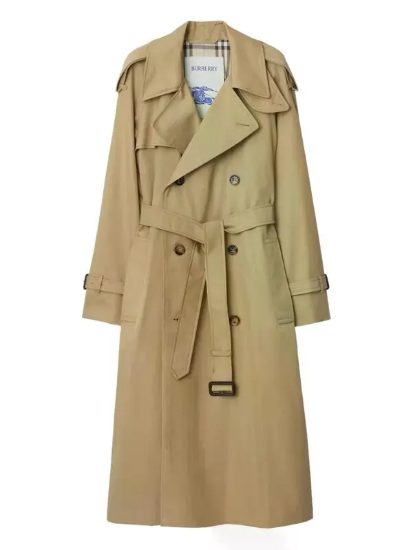Burberry Raglan-sleeve Belted Trench Coat