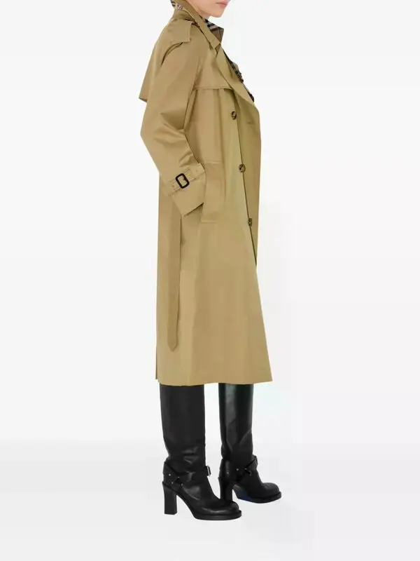 Burberry Raglan-sleeve Belted Trench Coat