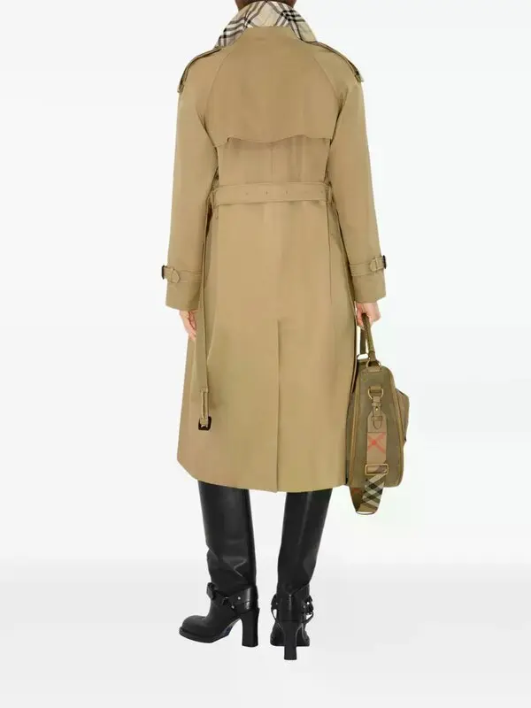 Burberry Raglan-sleeve Belted Trench Coat