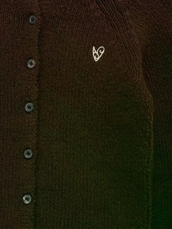 Acne Studios Heart-embroidered Buttoned Cardigan