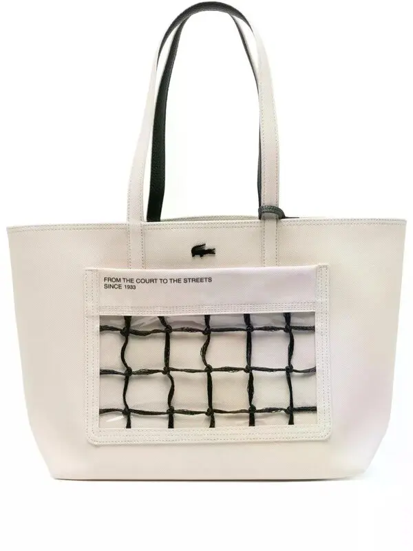 Lacoste Logo-plaque Tote Bag - White
