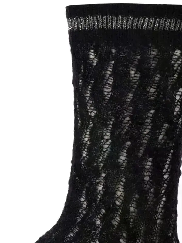 ALTO MILANO Textured-knit Crew Socks
