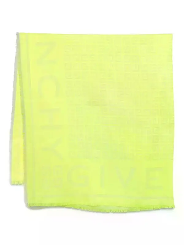 Givenchy Logo Motif-jacquard Scarf - Yellow