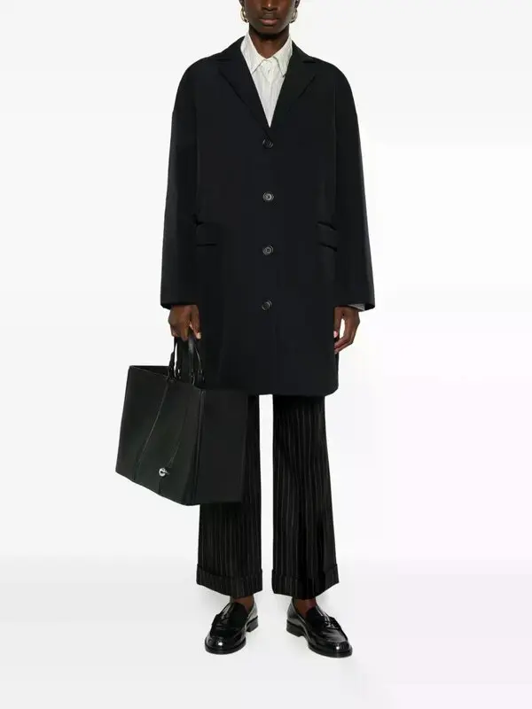 Aspesi Button-fastening Notched-lapel Coat - Blue