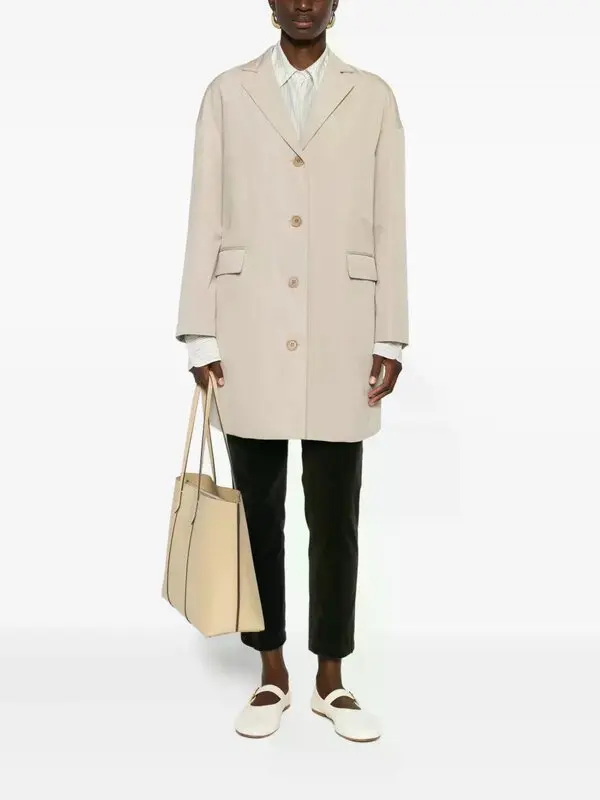 Aspesi Button-fastening Coat - Neutrals