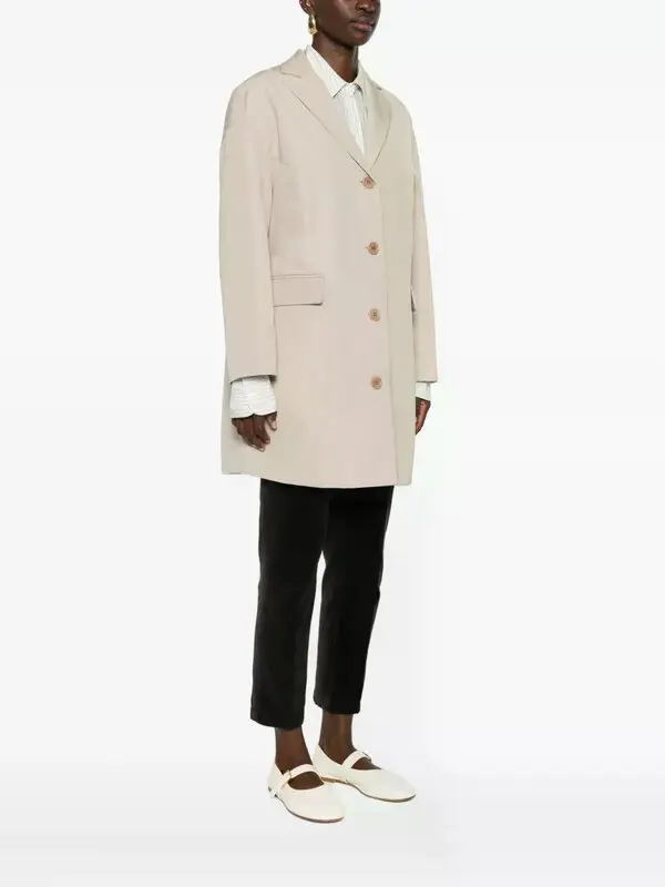 Aspesi Button-fastening Coat - Neutrals