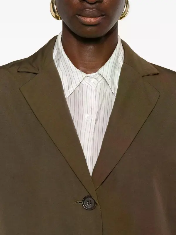 Aspesi Button-front Notched-lapel Coat - Green