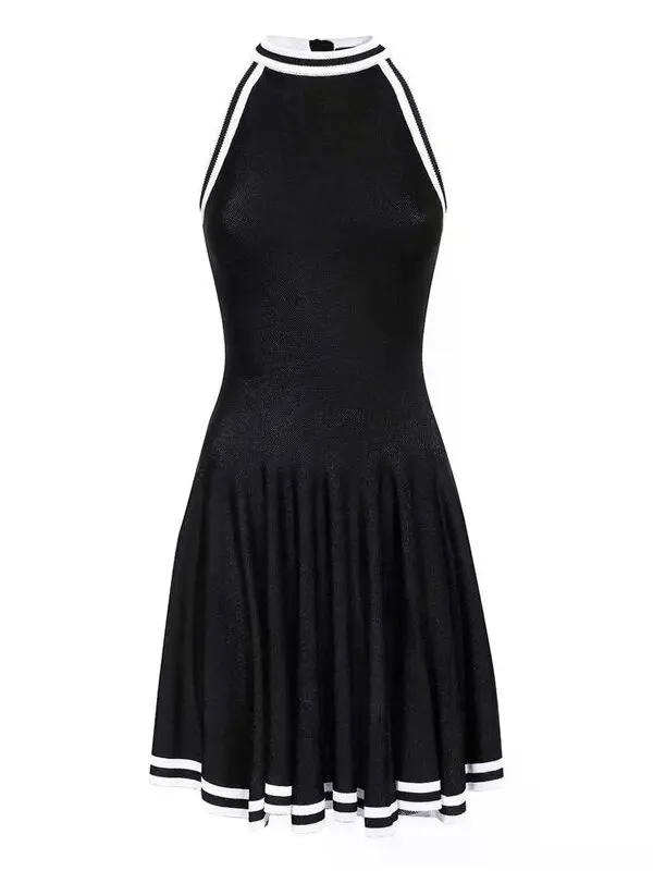 Balmain Halterneck Fluted Dress