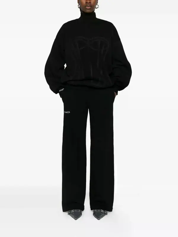 HAMZA Corset-detail Turtleneck Sweatshirt
