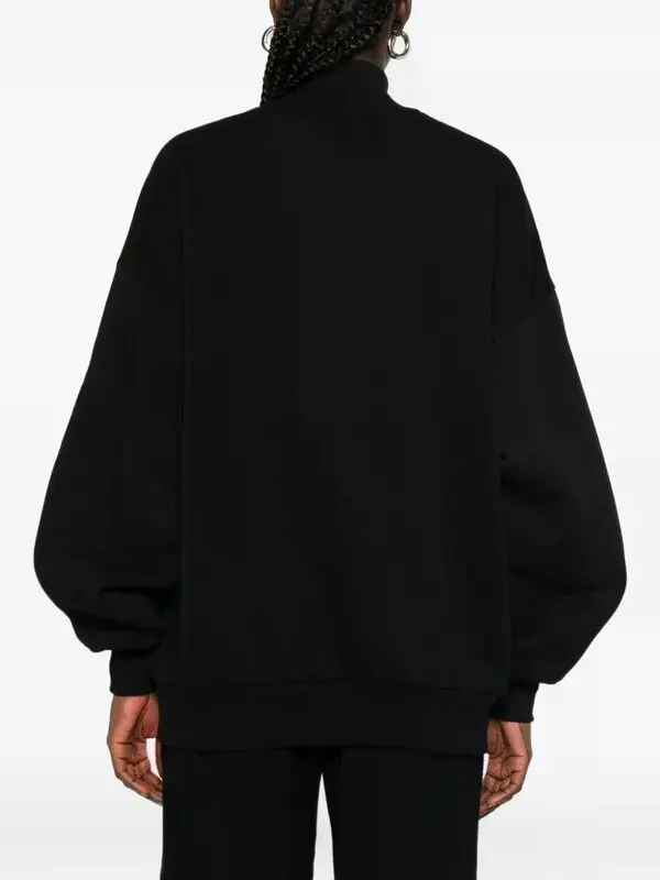 HAMZA Corset-detail Turtleneck Sweatshirt