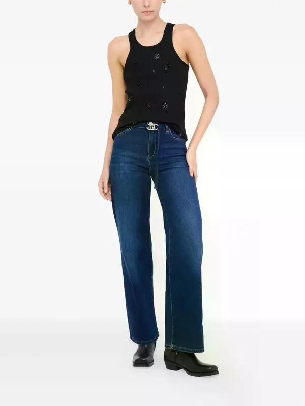 Liu Jo Logo-buckle Flared Jeans