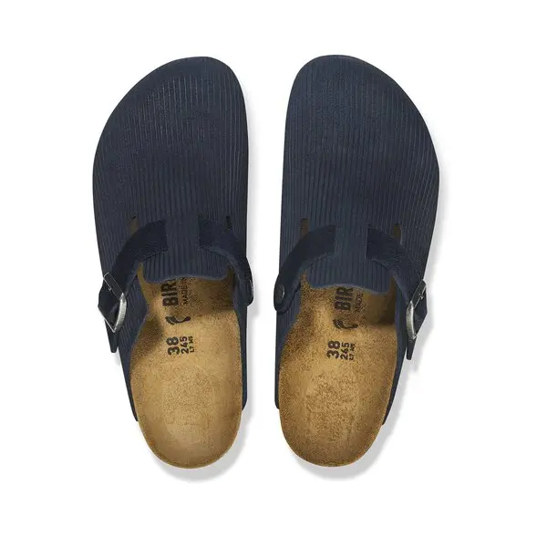 BIRKENSTOCK Boston Suede Leather Clogs - Corduroy Midnight