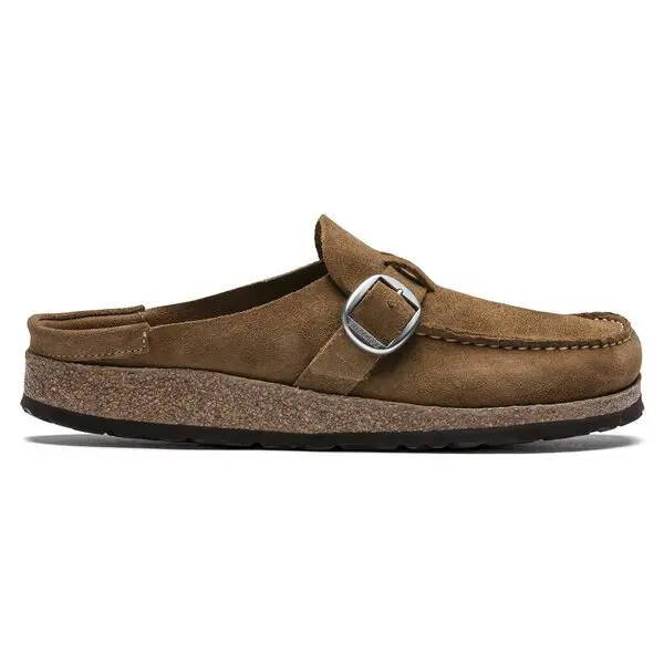 BIRKENSTOCK Buckley Suede Leather Clogs - Tea