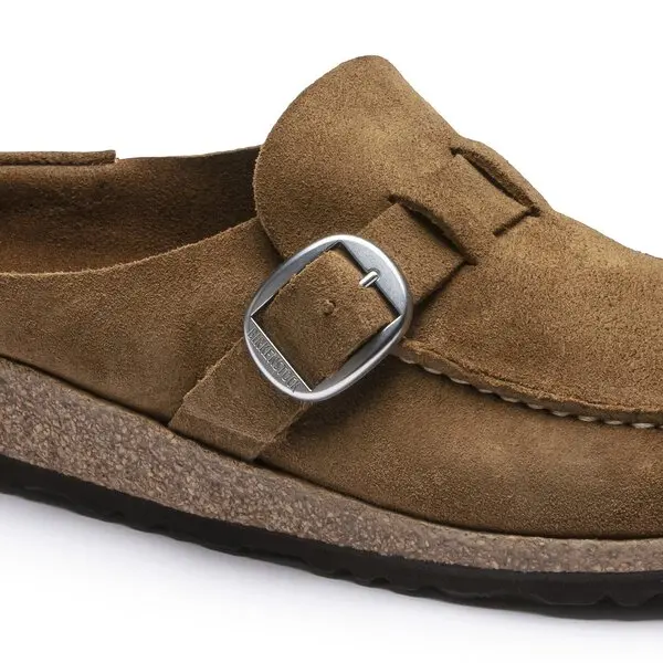 BIRKENSTOCK Buckley Suede Leather Clogs - Tea