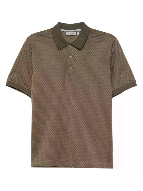 Canali Cotton Polo Shirt - Brown