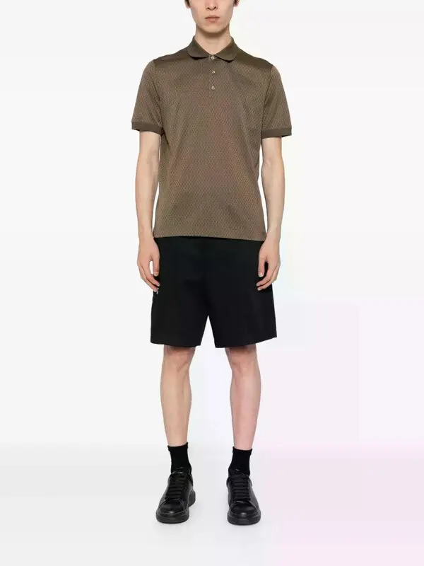 Canali Cotton Polo Shirt - Brown