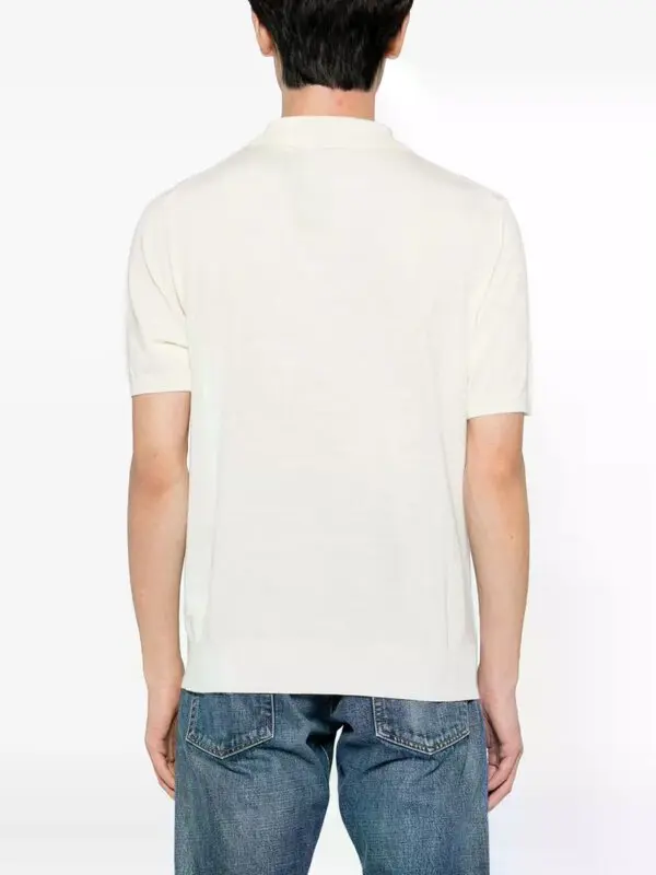 Canali Wool Polo Shirt - Neutrals