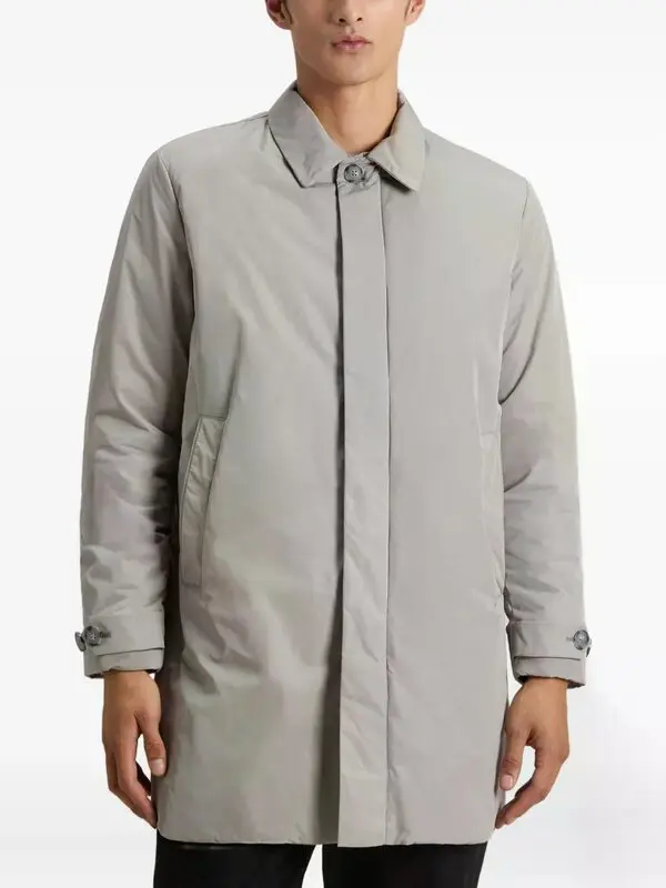 Woolrich Urban Touch Button-fastening Peached Coat - Grey