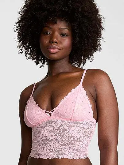 Pink Wink Wink™ Longline Triangle Bralette - Pink
