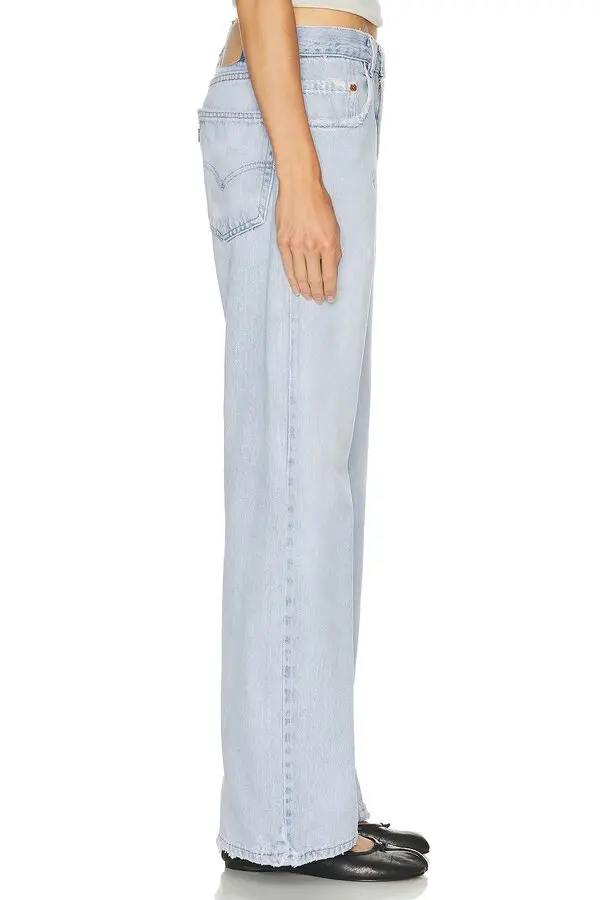 ALIGRACE Vintage Wide Leg Jeans - Light Medium