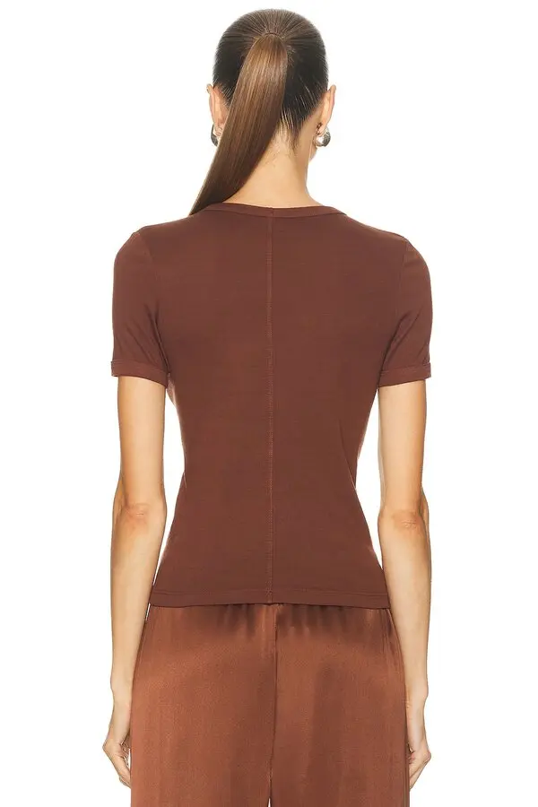 Enza Costa Supima Cotton Classic Tee - Nutmeg
