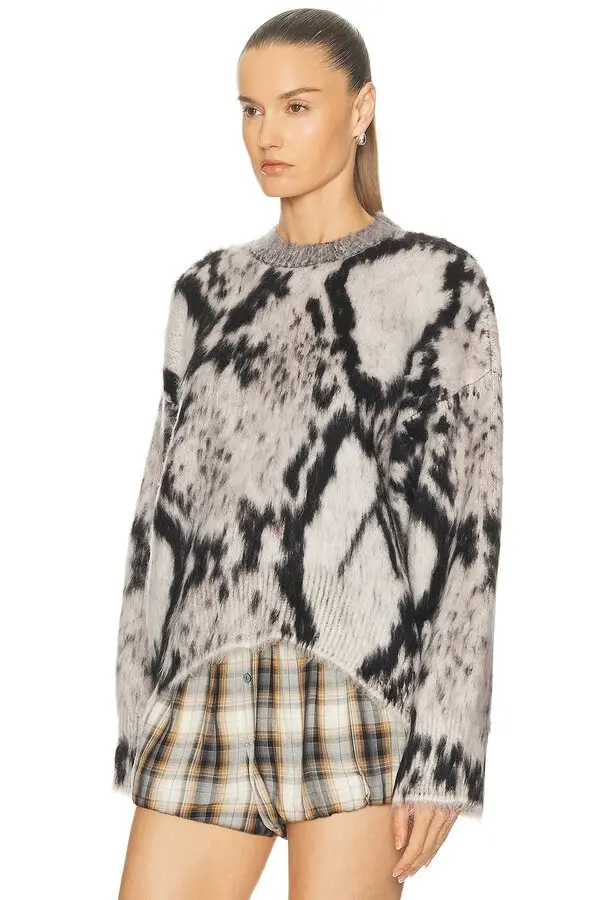 Attico Brushed Python Heavy Knit Sweater