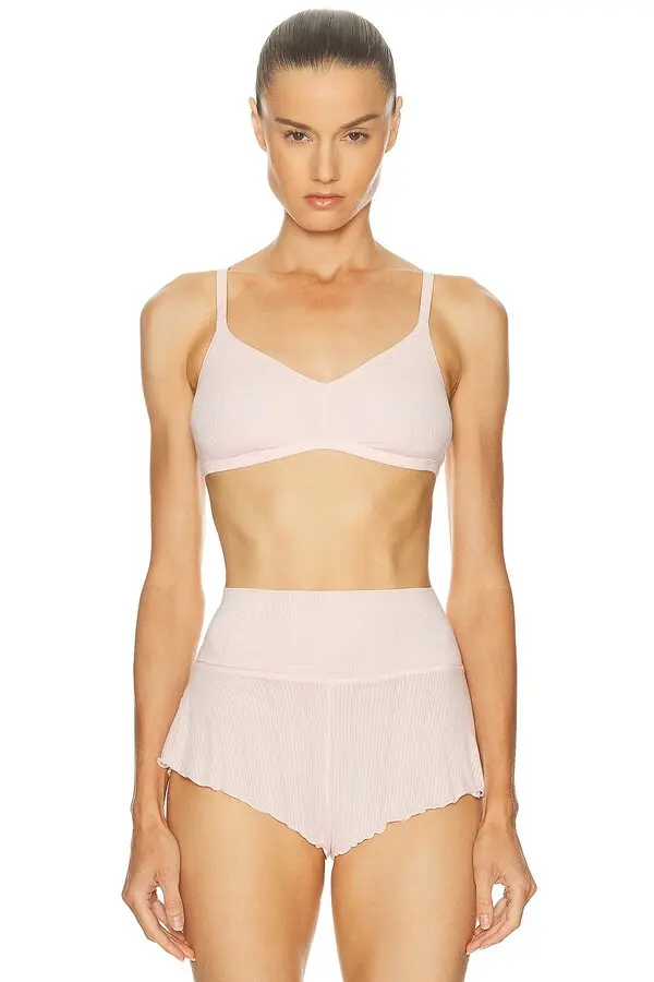 NEGATIVE UNDERWEAR Whipped Non Wire Bra In Blush - Shell