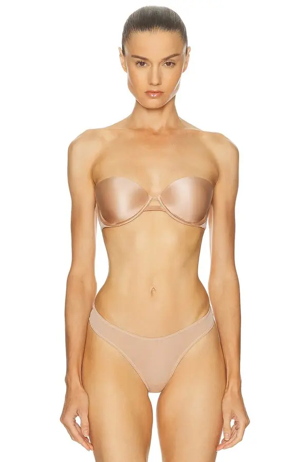 NEGATIVE UNDERWEAR Glace Strapless Bra In Nude - Buff