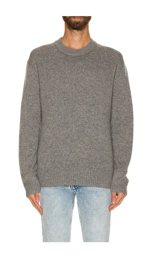 FRAME Crew Neck Cashmere Sweater - Grey