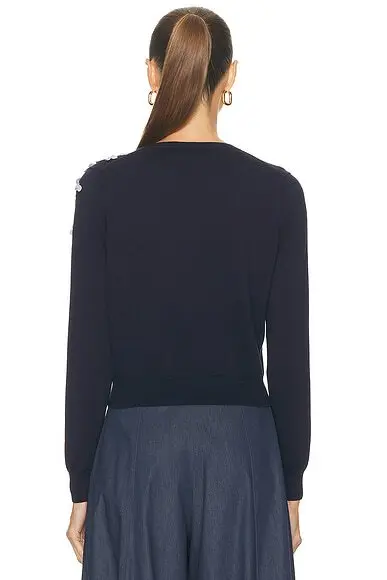 Carolina Herrera Embellished Cropped Cardigan