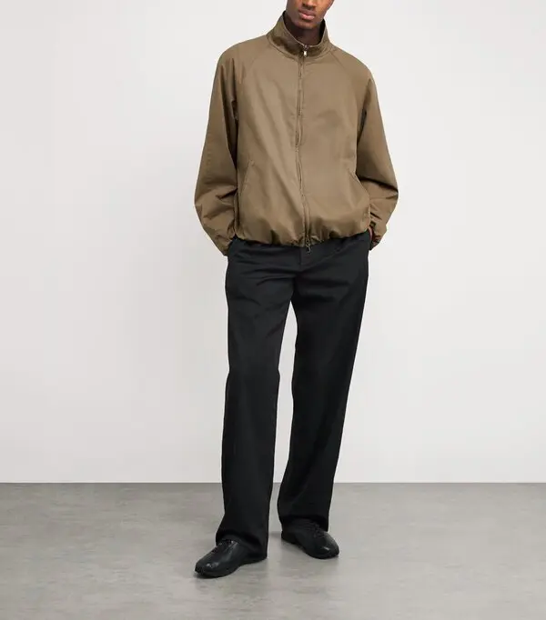 The Row Oyu Cotton-Cashmere Track Jacket - Beige | Editorialist