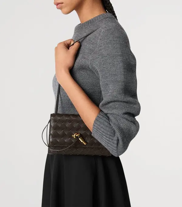 Bottega Veneta Leather Shoulder Bag - Brown