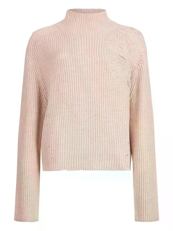 Liu Jo Flower-embellished High-neck Sweater