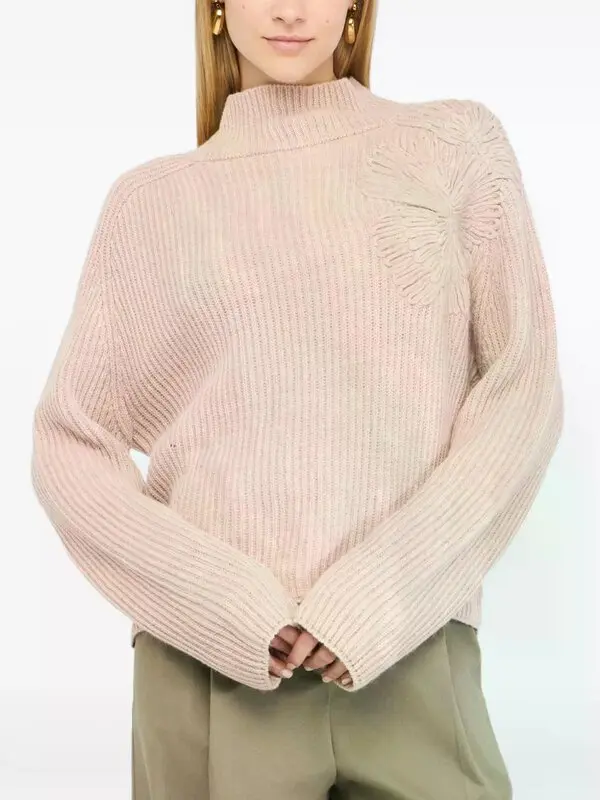 Liu Jo Flower-embellished High-neck Sweater