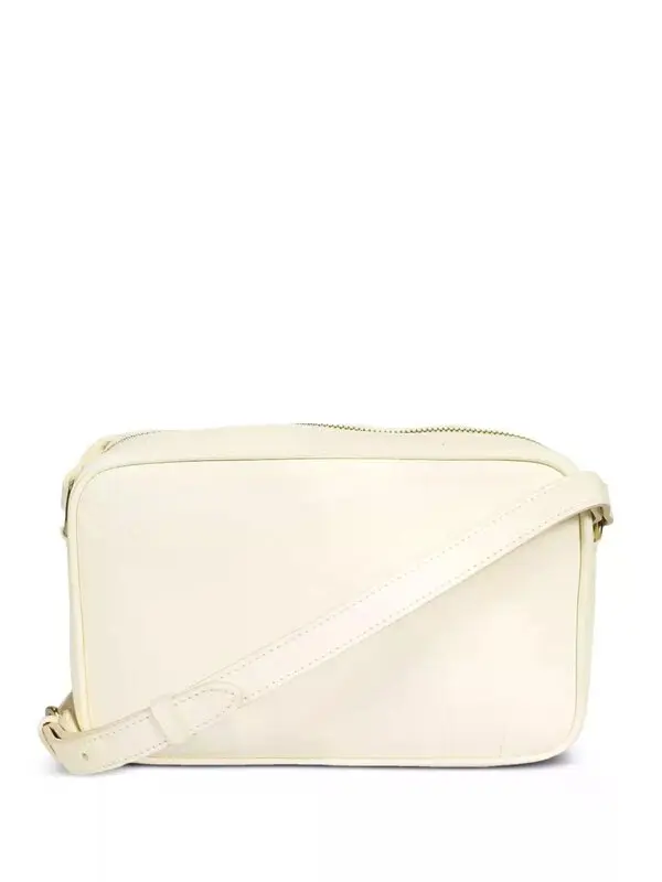 Il Bisonte Leather Shoulder Bag With Logo Detail - Neutrals