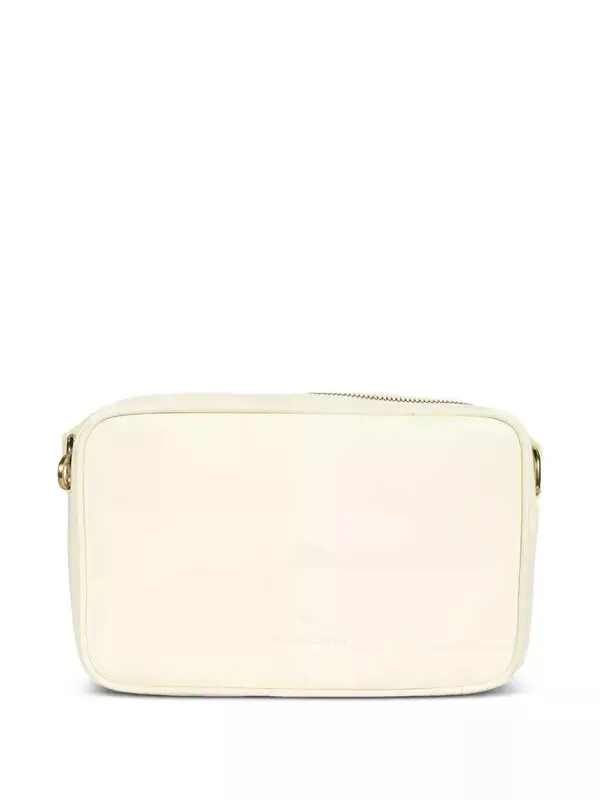 Il Bisonte Leather Shoulder Bag With Logo Detail - Neutrals