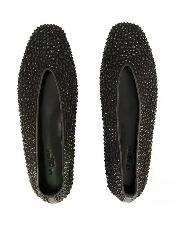 Le Monde Beryl Luna Crystal-embellished Ballet Flats