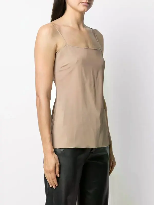 Alberta Ferretti Square-neck Camisole Vest - Neutrals