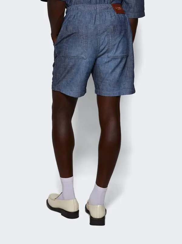 Loewe Washed Cotton Chambray Shorts