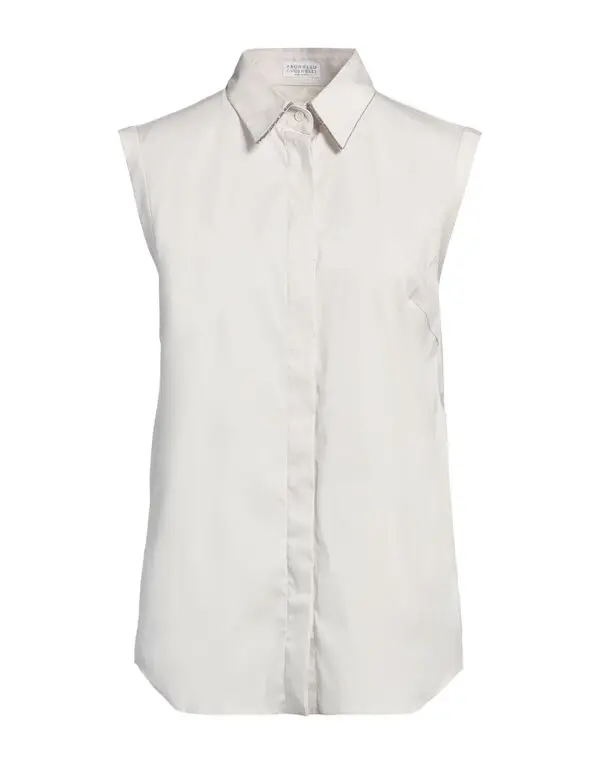 Brunello Cucinelli Studded Woven Shirt - Grey