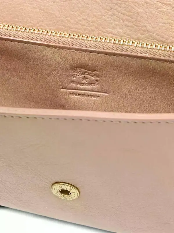 Il Bisonte Foldover Leather Clutch