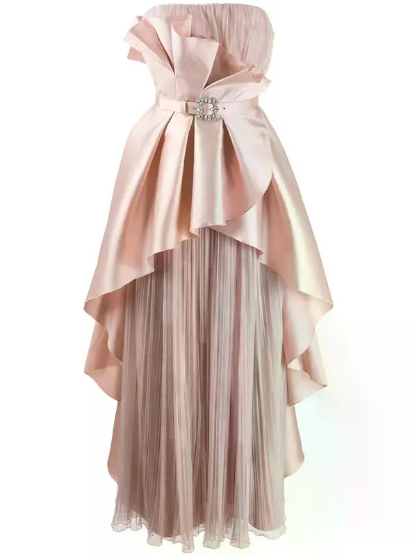 Alberta Ferretti Ruffled Bustier Gown