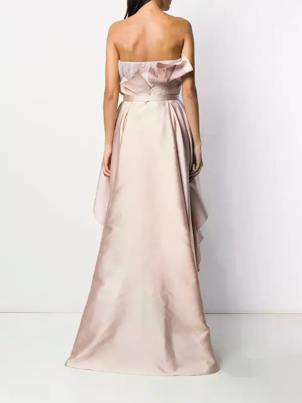 Alberta Ferretti Ruffled Bustier Gown