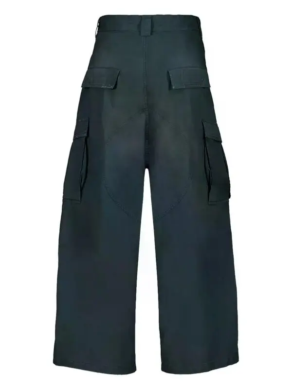 Balenciaga Washed Cotton Cargo Pants - Green