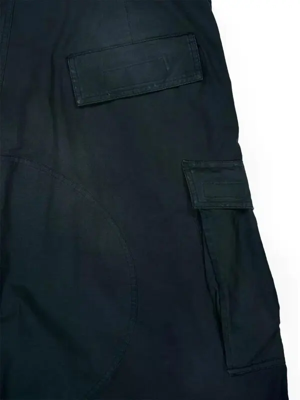 Balenciaga Washed Cotton Cargo Pants - Green