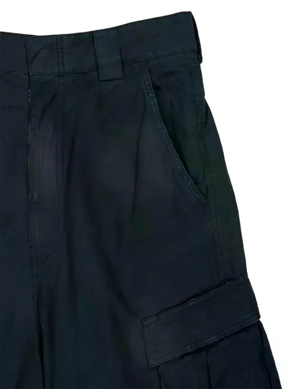 Balenciaga Washed Cotton Cargo Pants - Green