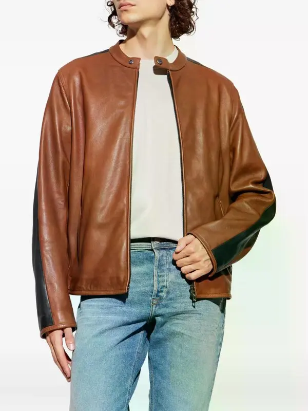 DIESEL® Leather Panelled Jacket