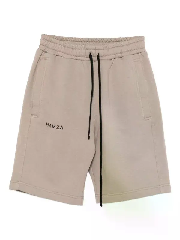 HAMZA Cotton-blend Track Shorts - Neutrals