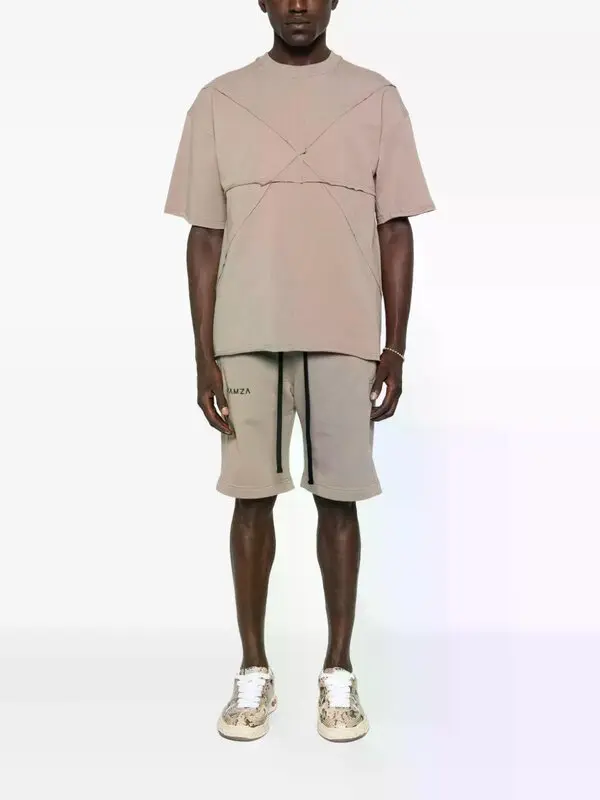 HAMZA Cotton-blend Track Shorts - Neutrals